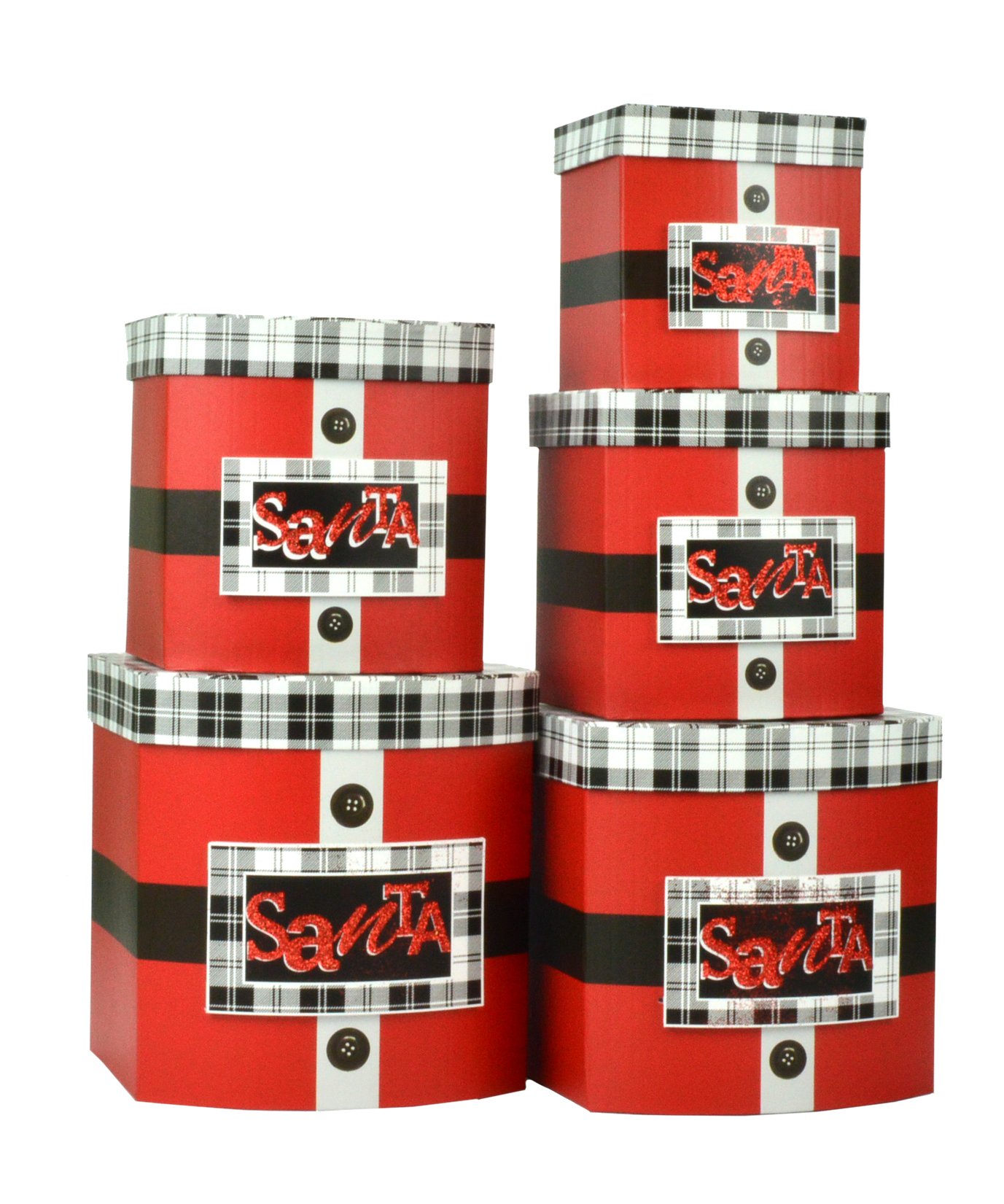 Amazon.com: 3 Piece Christmas Nesting Gift Boxes; Elegant and Fun ...