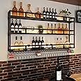 Amazon.com: PIKYsailed 71 Inch Metal Wine Rack Wall Mounted, Bar ...