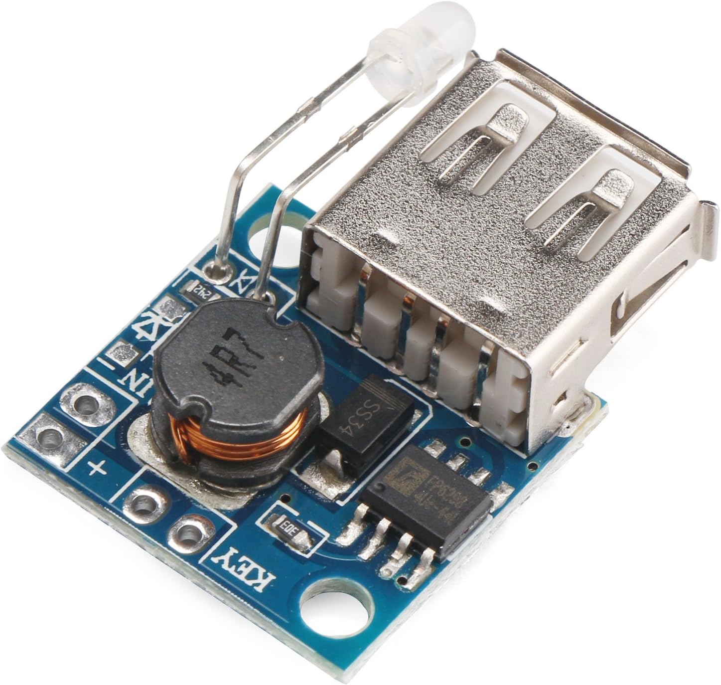 DROK Mini USB DC-DC Step Up Converter 3V to 5V 2A Mobile Power Supply ...