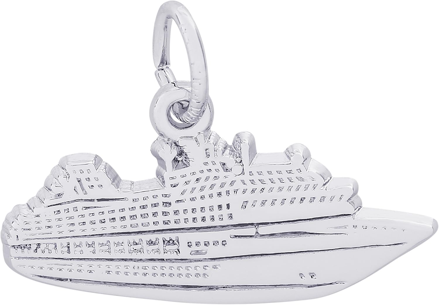 Amazon.com: Rembrandt Sterling Silver Cruise Ship Charm on a Sterling ...