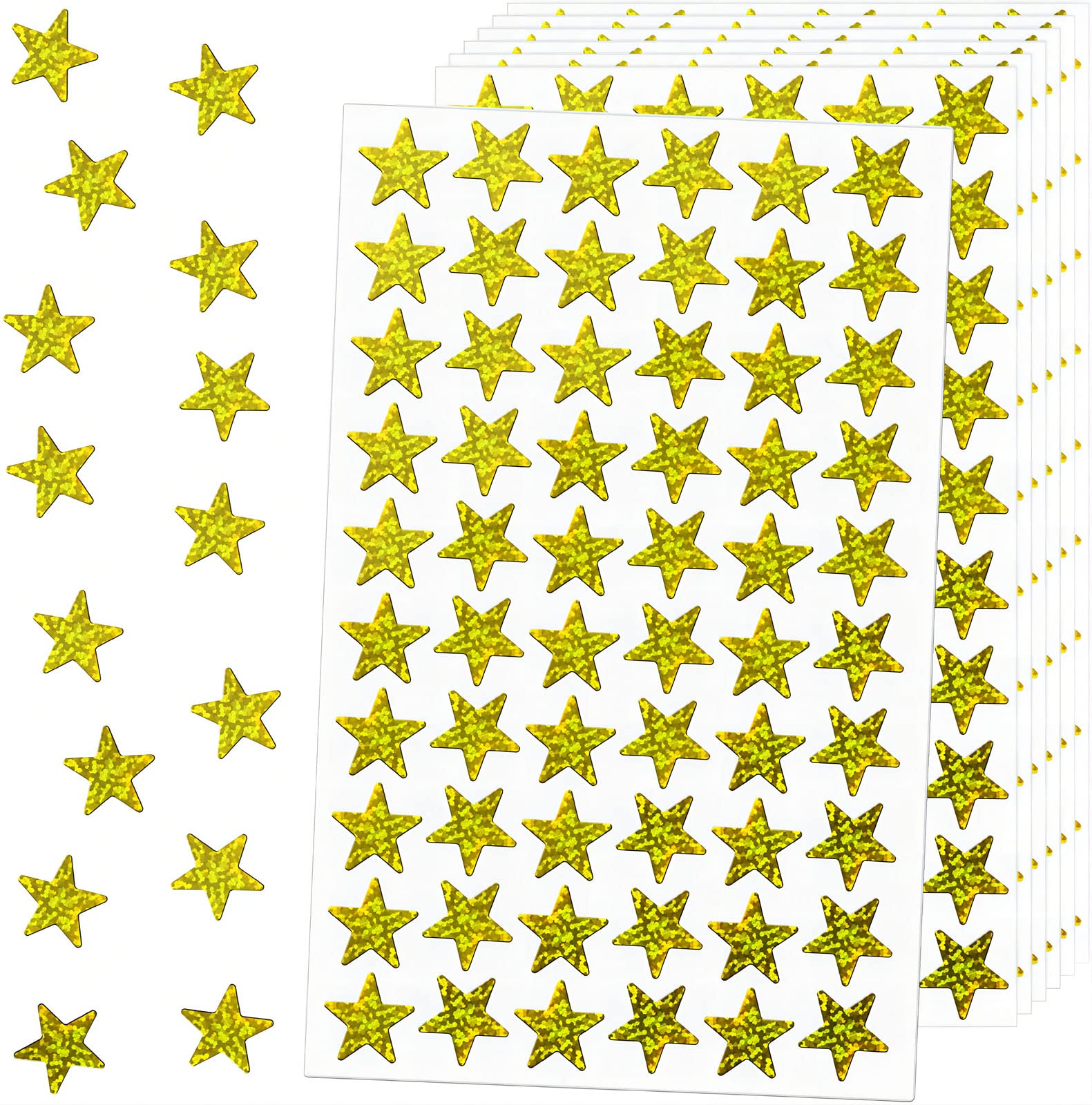 Mua 1200 Pack Holographic Foil Gold Star Stickers for Kids Reward ...