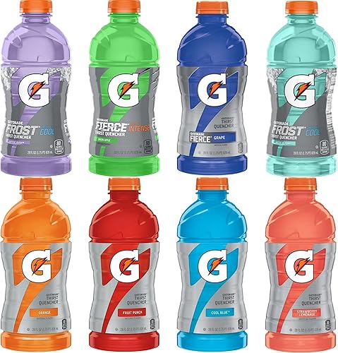 Gatorade Thirst Quencher Sports Drink 8 Flavors Variety Pack, 28 Fl Oz ...