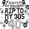 Amazon.com: JeVenis Rip to My 30s Balloons Rip Thirties Balloons Gothic ...