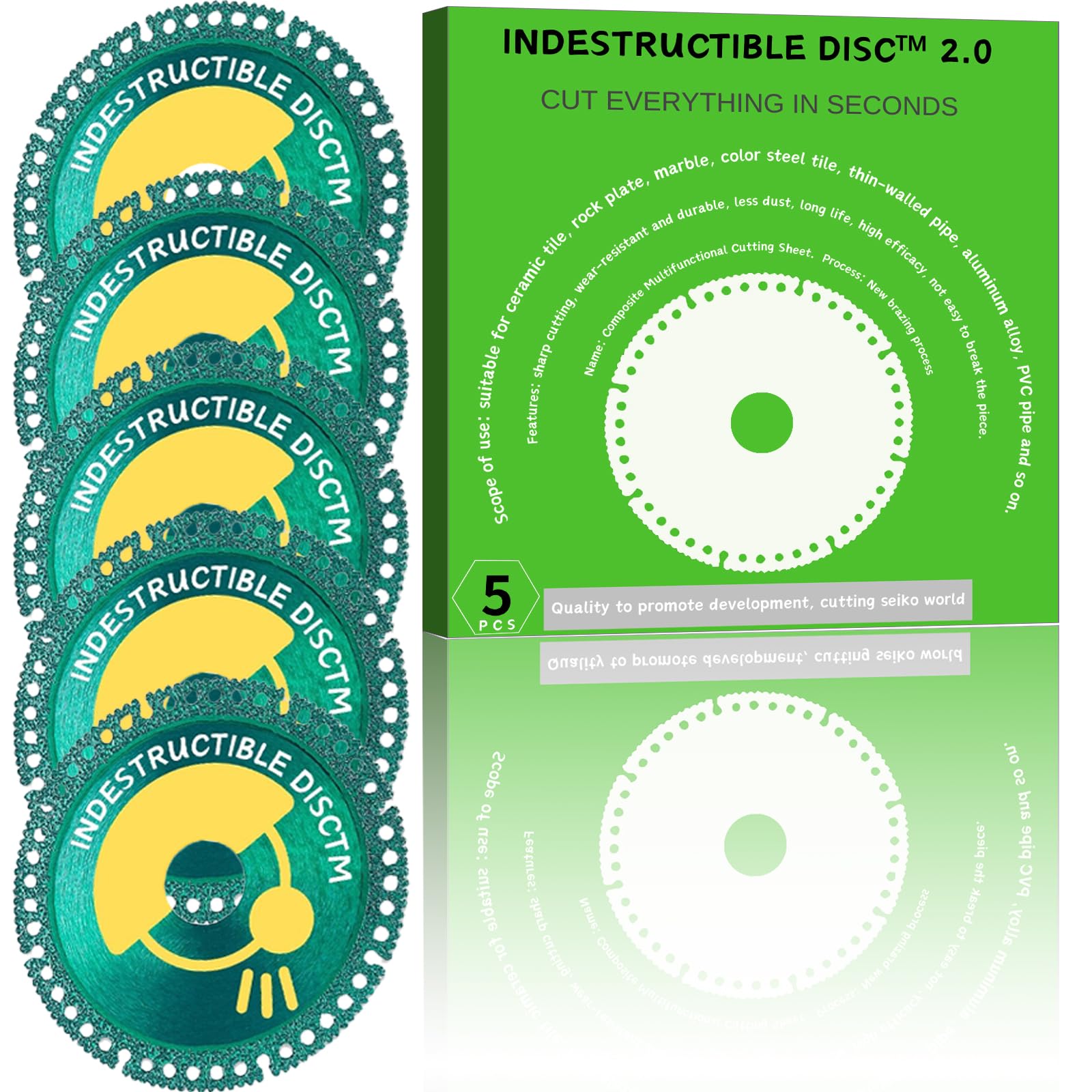 3 pack-Indestructible Disc for Grinders, 4 Inch Angle Grinder Composite ...