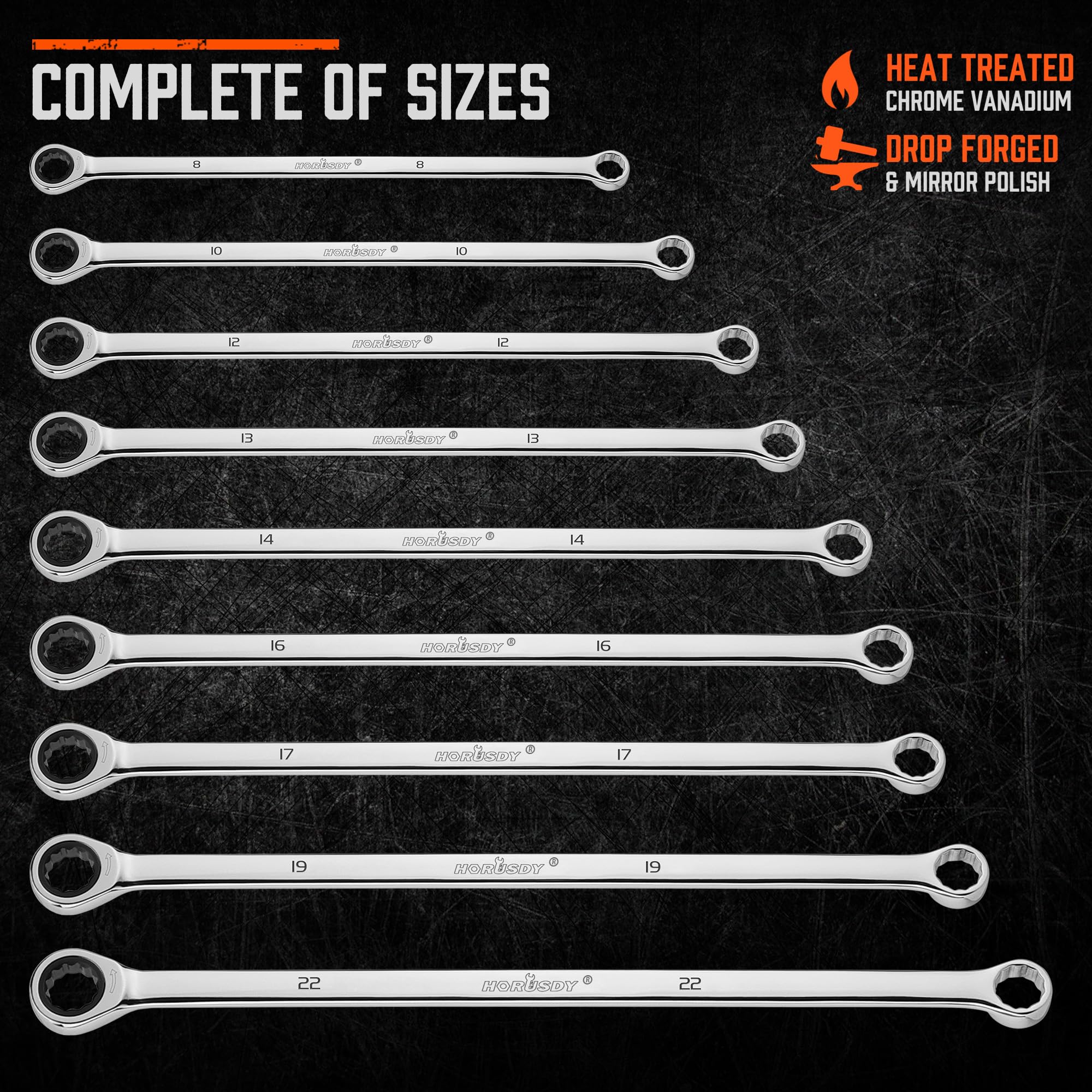 Mua HORUSDY 9-Piece Extra Long Ratcheting Wrench Set with Tool Bag ...