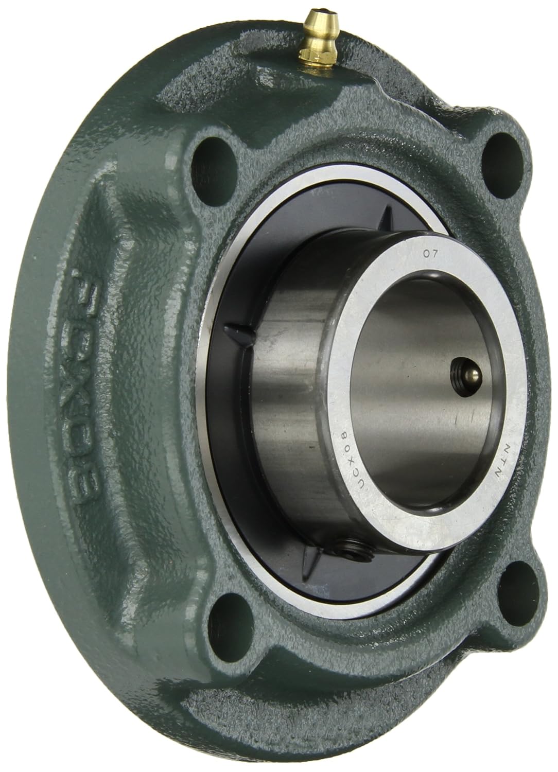 NTN UCFCX08D1 Medium Duty Piloted Flange Bearing, 4 Bolts, Setscrew ...