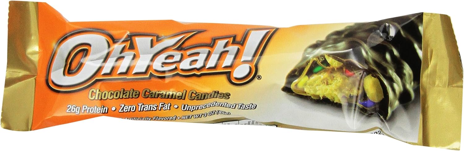 One Brand ISS Nutrition Oh Yeah! Bars, Chocolate Caramel Candies, 12 ...