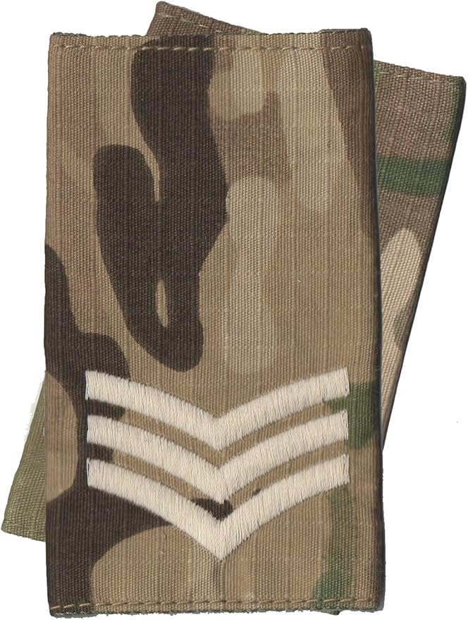 CL Distribution Pair Of Ivory on Multicam/MTP Sergeant Rank Slides ...