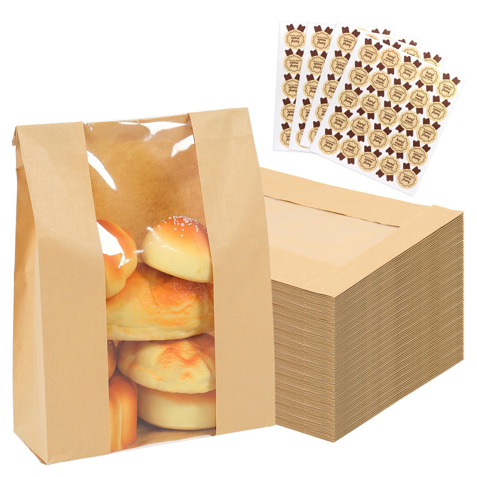 DeziWood 200 Packs Paper Bread Bags for Homemade Bread, Sourdough Bread ...