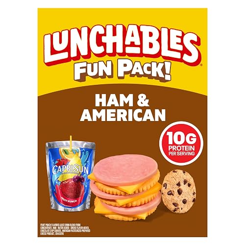 Lunchables Ham and American Cheese Cracker Stackers Snack Kit, 9.1 oz ...