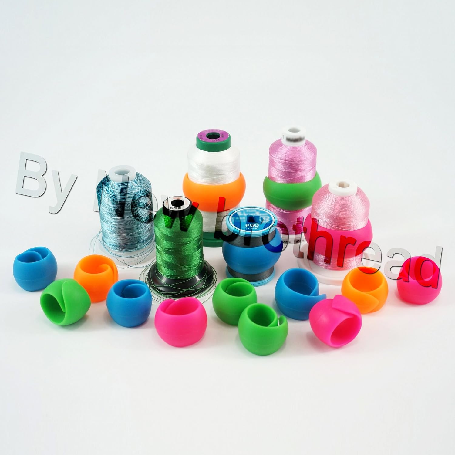 New brothread 20pcs Thread Spool Huggers/Spool Savers – Prevent Thread ...