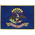 Amazon.com: North Dakota State Flag Embroidered Patch Iron-On ND Emblem ...