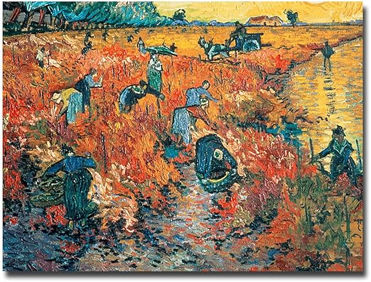 Amazon.com: Red Vineyards at Arles 1888 by Vincent van Gogh, 18 by 24 ...