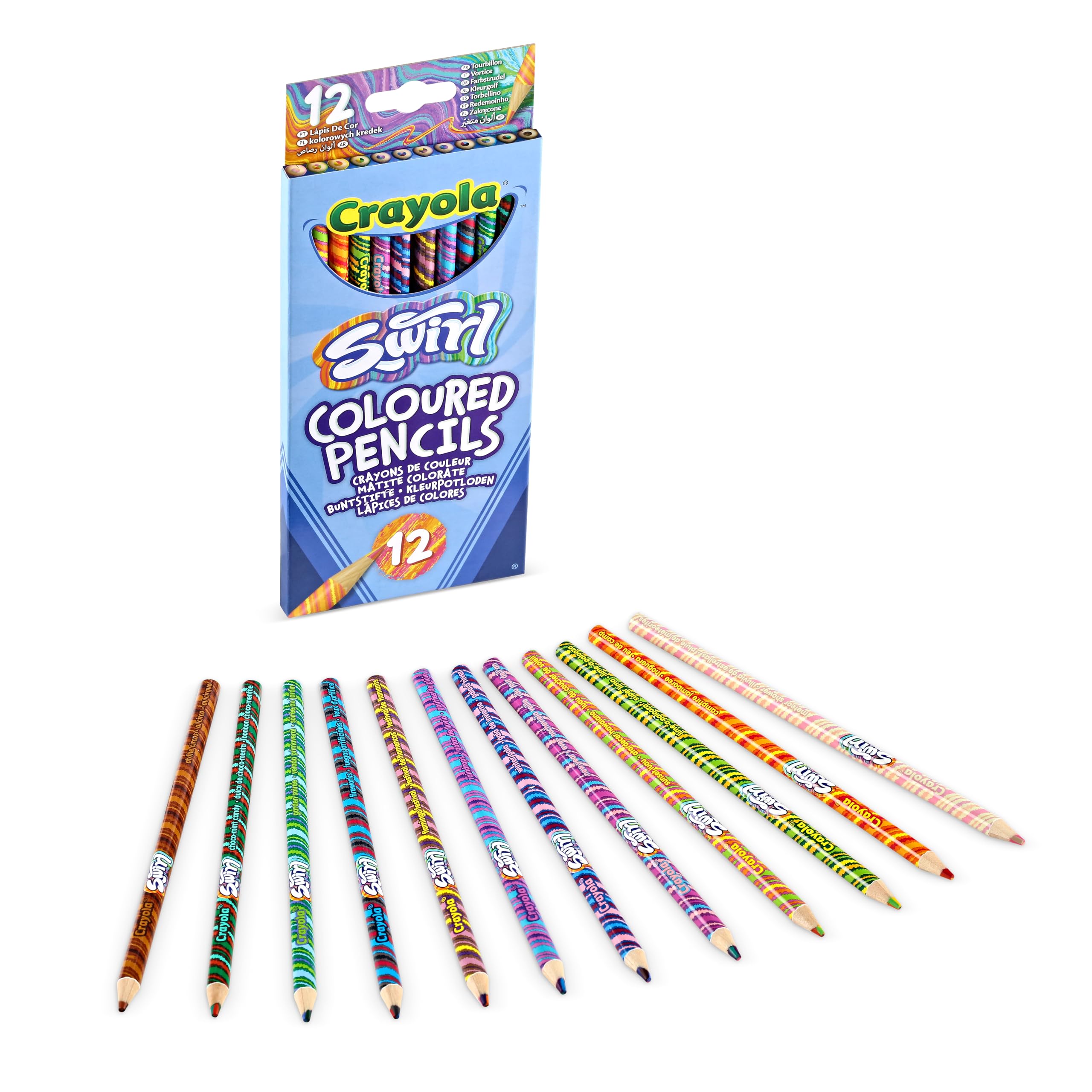 CRAYOLA Swirl Colouring Pencils - Assorted Colours (Pack Of 12 ...