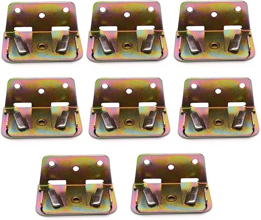 Antrader Heavy Duty Wood Bed Rail Bracket Bed Slat Connector Wood Bed ...