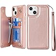 Amazon.com: iCoverCase Compatible with iPhone 14 Wallet Phone Case with Card Holder for Women ...