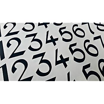 Amazon.com: Vintage Style Die Cut Vinyl Numbers (3 inch, Matte Black ...