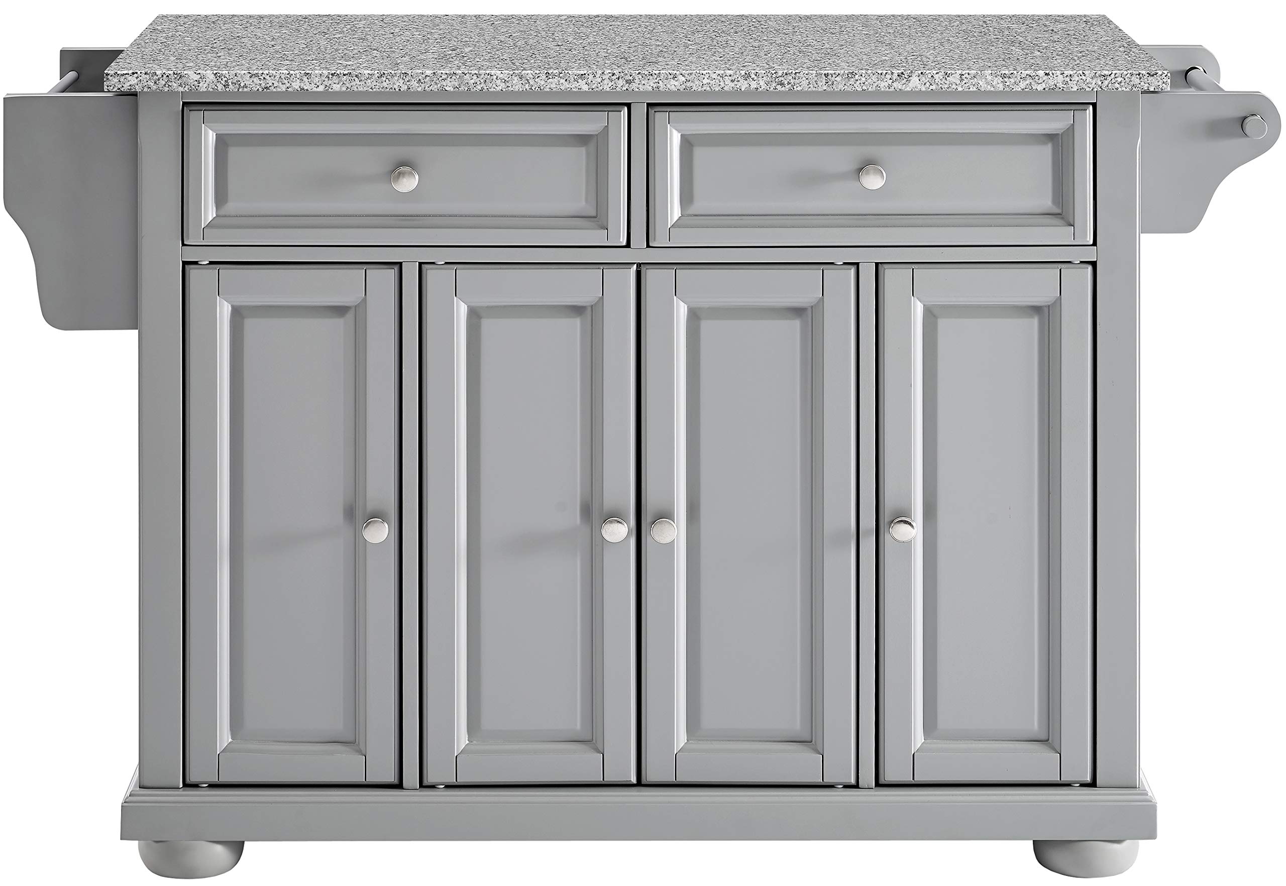 Crosley Furniture Alexandria Kitchen Island With Solid Grey Granite Top ...