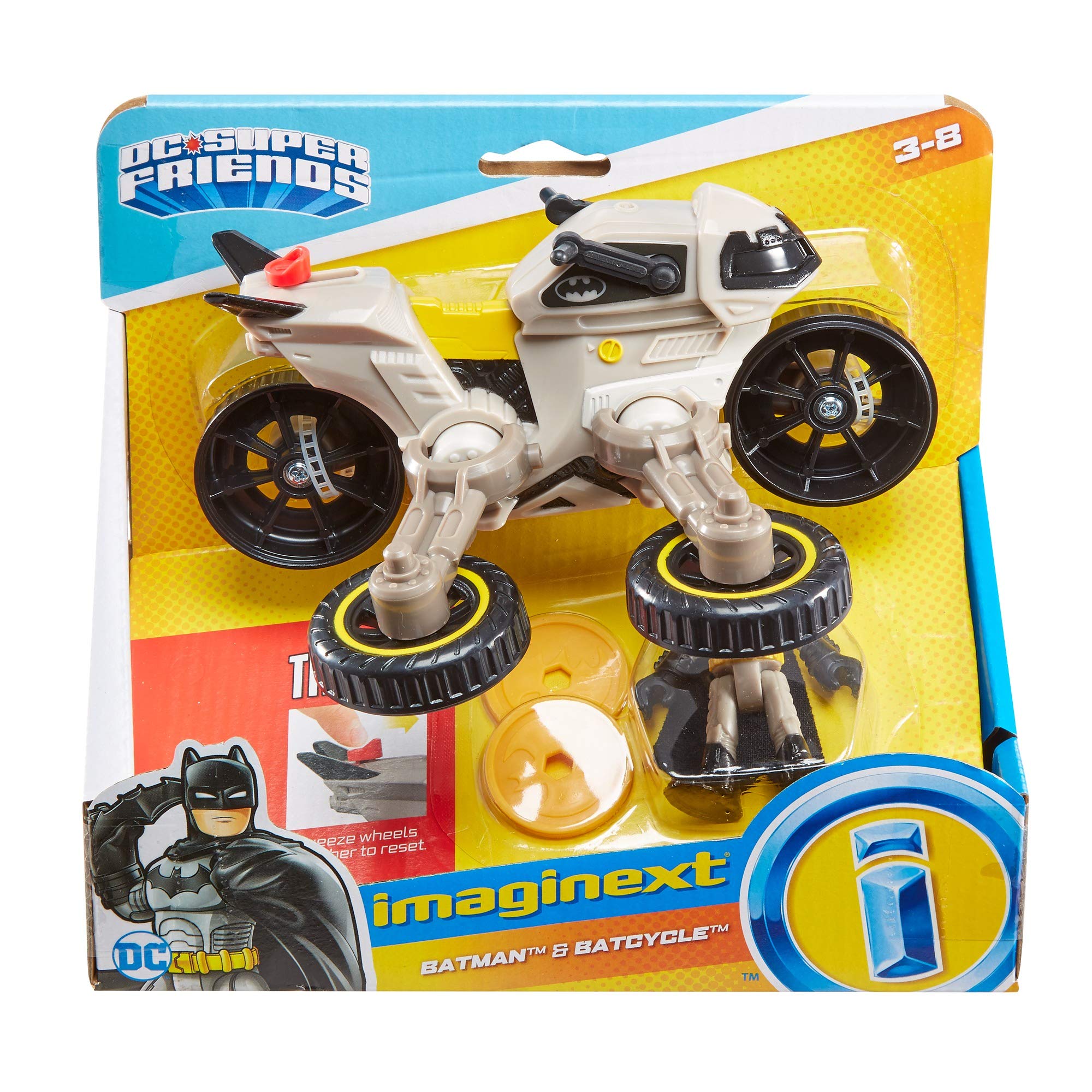 Fisher-Price FXW89 IMAGINEXT DC Super Friends Batman & Batcycle ...