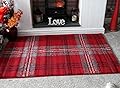 Modern Soft Red Tartan Highland Check Rugs (120cm x 170cm) : Amazon.co ...