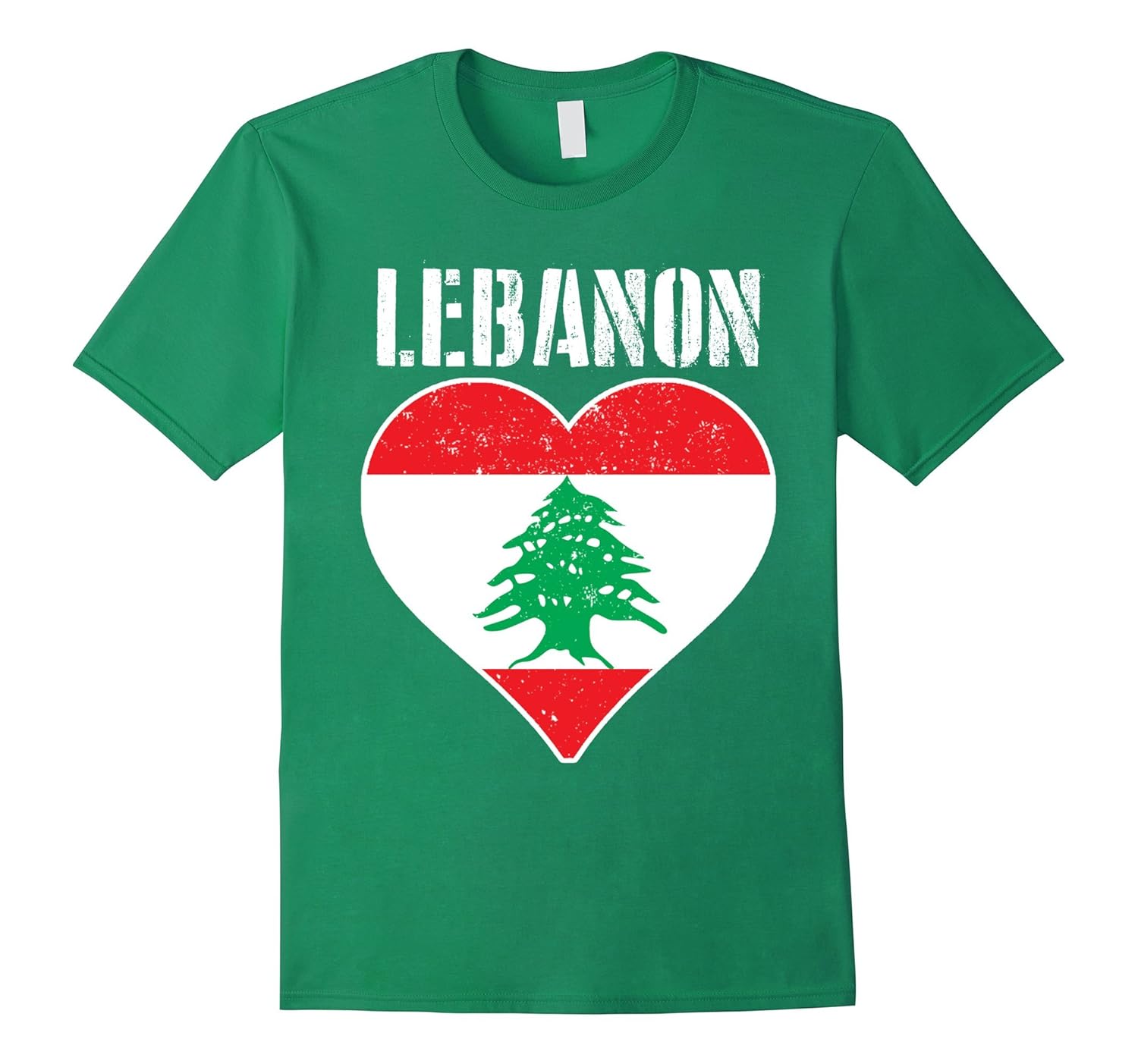 Lebanon Heart Flag T-shirt – I love Lebanon Shirt-4LVS – 4loveshirt