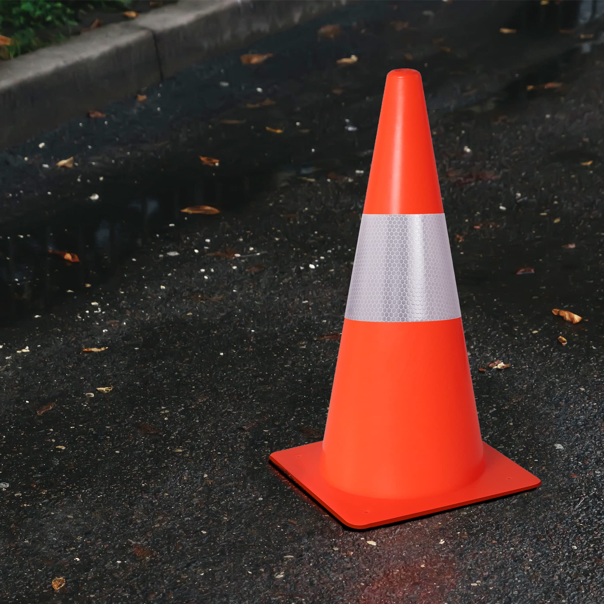 Mua 18 Inch Traffic Safety Cones with Reflective Collars,Orange Hazard ...