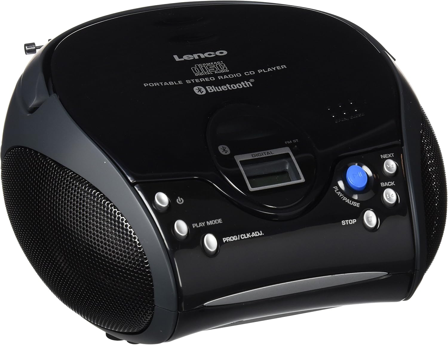 Lenco Radio SCD-32 BT tragbar mit CD Player und Bluetooth Funktion; FM Radio mit LCD Display, 3 ...