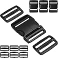 Amazon.com: HISUNTEC ﻿﻿Buckles for 2" Straps: 4 set Side Release Buckle + 8 pcs Tri-Glide ...
