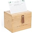 Amazon.com: Pera Blanca Recipe Box with Cards and Dividers | Faux ...