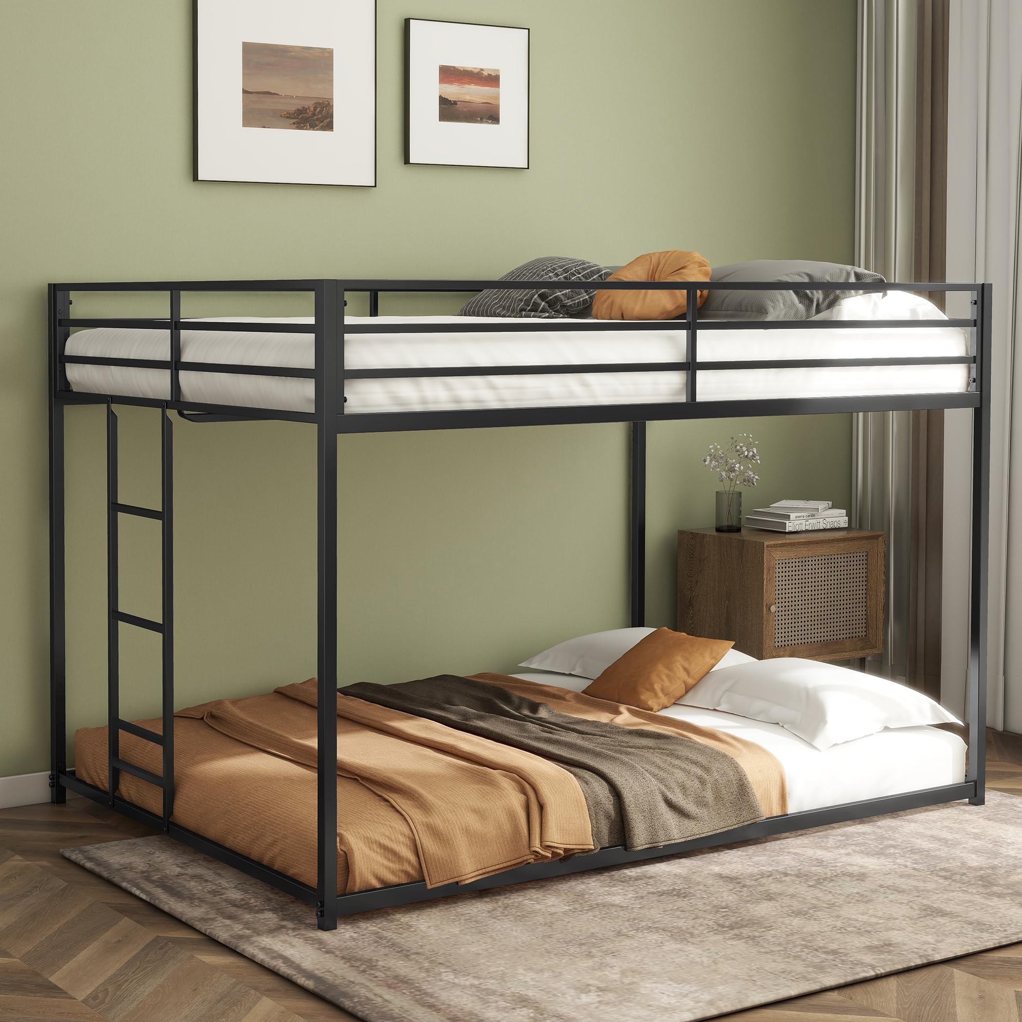 Full Over Full Bunk Beds for Kids/Adults,Heavy Duty Kids Bunk Beds ...