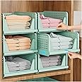 Amazon.com: SNSLXH 5 Pack Stackable Closet Organizer Box ...