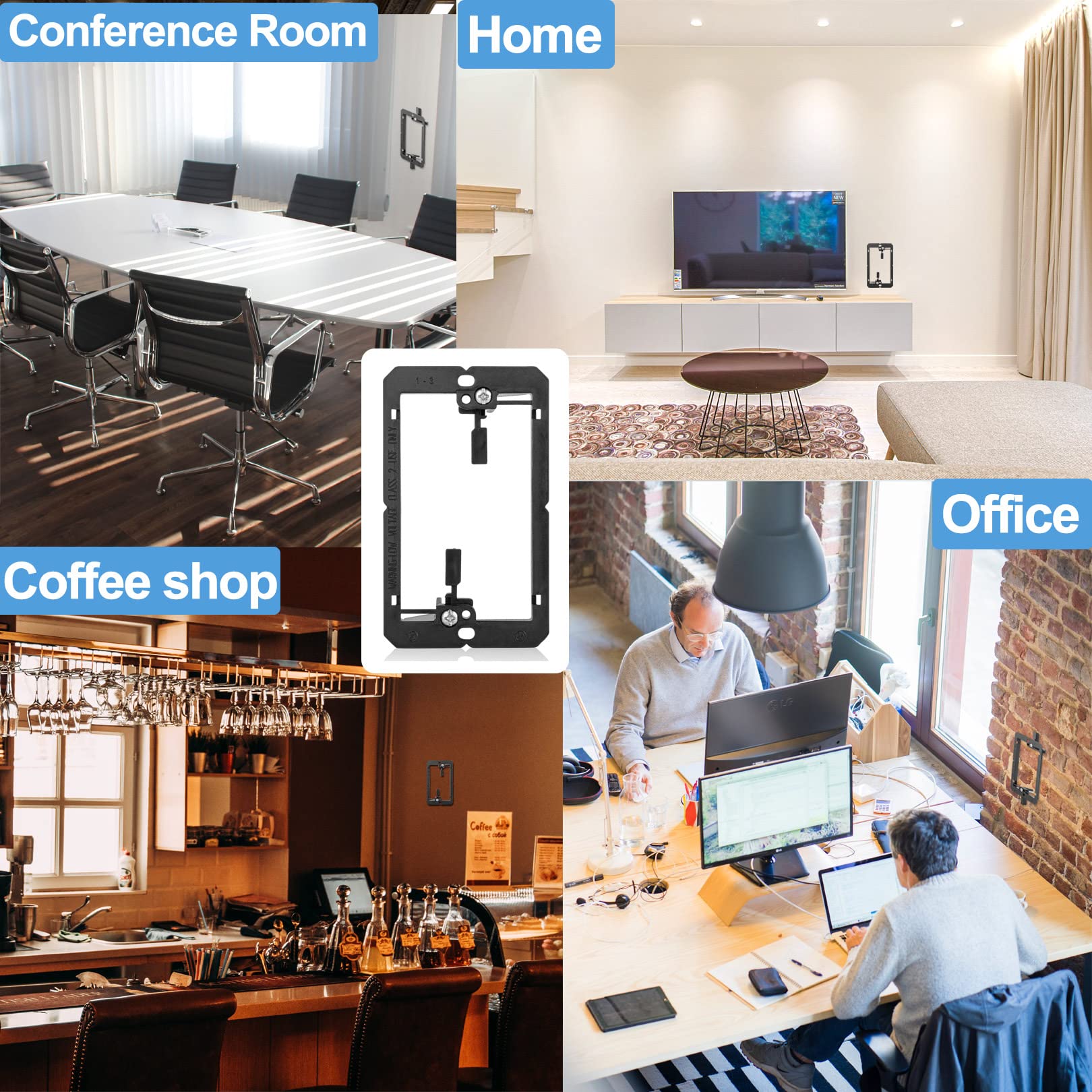 Mua 25Pack Low Voltage Mounting Bracket 1 Gang 2 Ring Drywall Cables ...