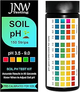 JNW Direct Soil pH Test Strips - 150 Strip MEGA Pack, Best Kit for ...