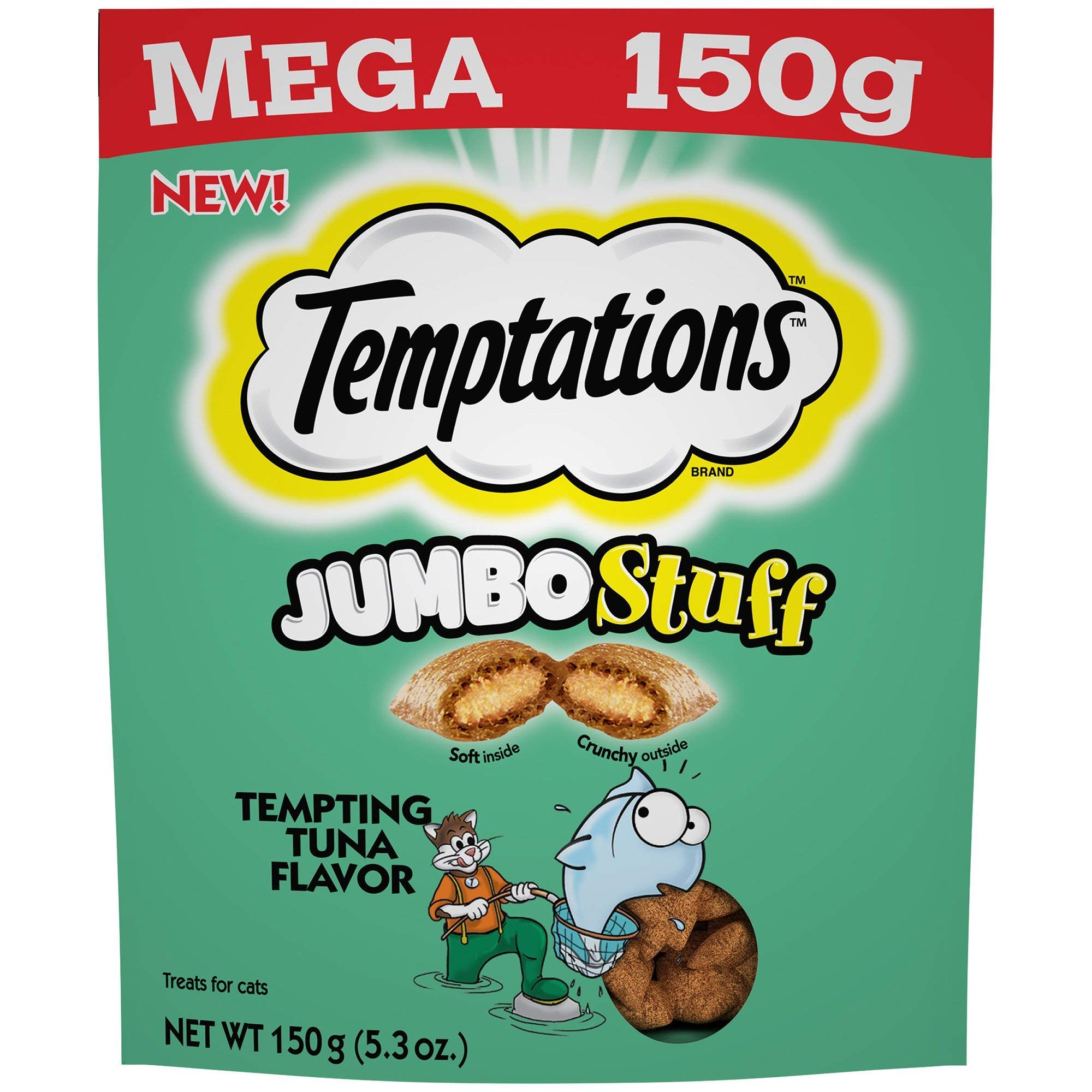 Temptations MEGA Jumbo Stuff Tempting Tuna Flavor (1-Bag) (NET WT 5.3 ...