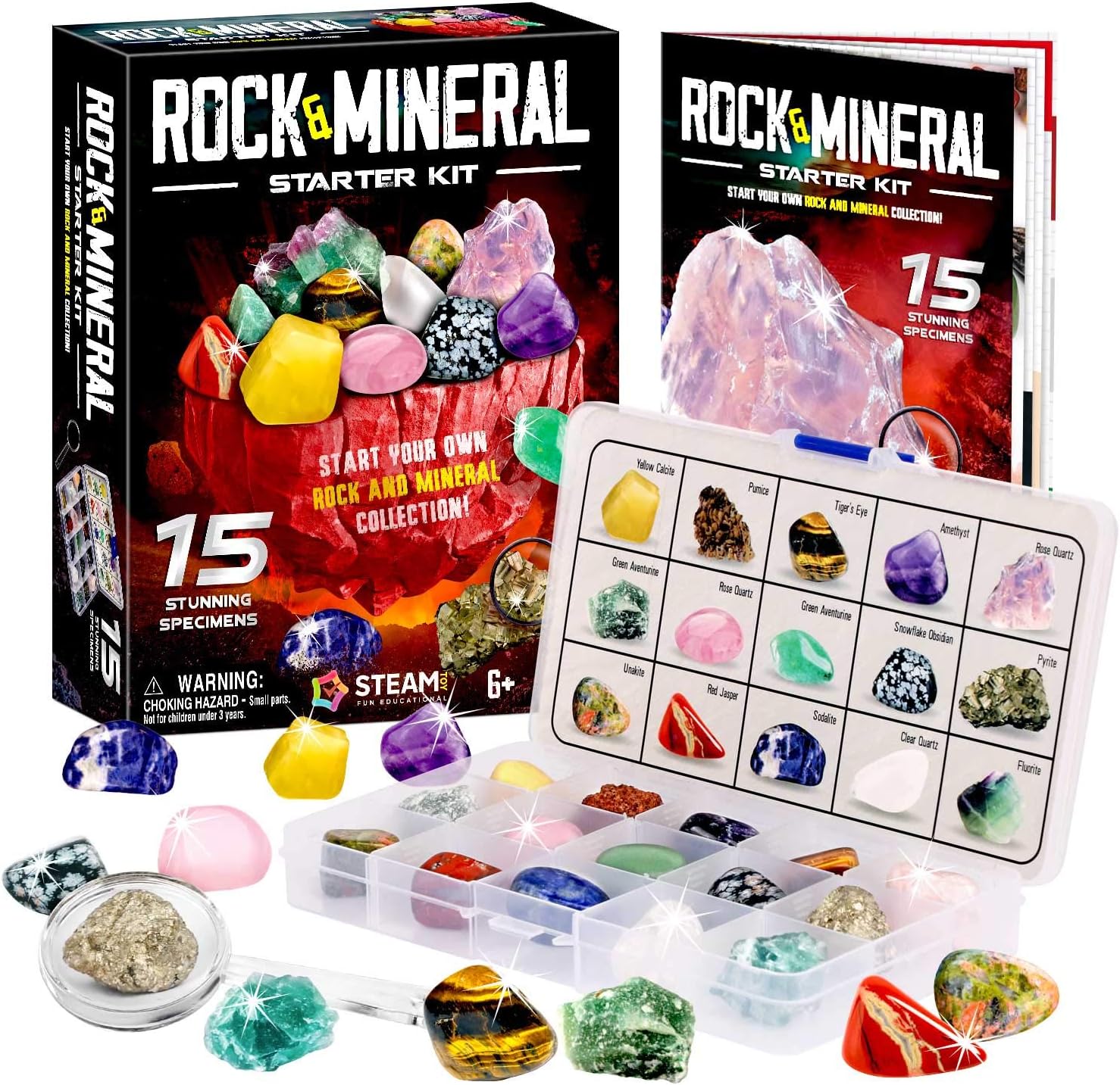 Dr. Daz 15 Rocks Collection Gemstone Collection 15 Big Rock Gem Mineral ...