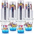 Amazon.com: FoldTier 50 Pcs 90s Cups 12 oz Plastic Throwback Dance ...