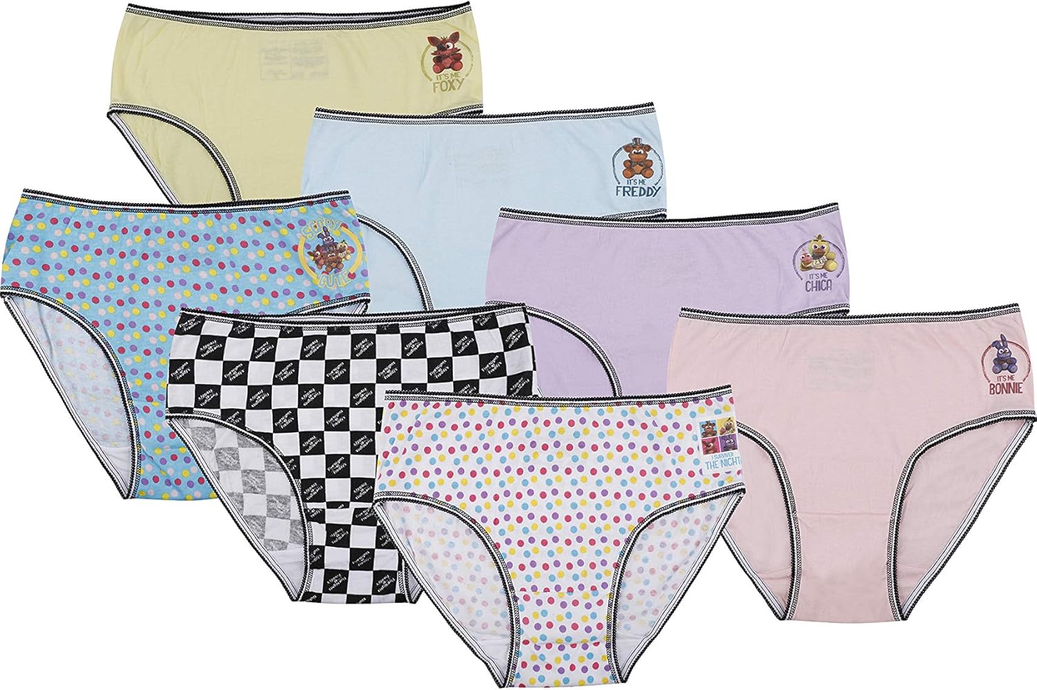 Amazon.com: Intimo Girls' Five Nights at Freddy's Underwear 7 Pack ...