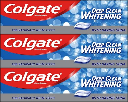 Colgate Deep Clean Whitening with Baking Soda Toothpaste 3 x 75 ml ...