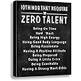 Amazon.com: 10 Things That Require Zero Talent Wall Art Motivational Poster Printed on Canvas ...