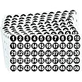 Amazon.com : Consecutive Number Labels 1-50, 10 Sheets Round Black Vinyl Decals, 1 Inch Small ...