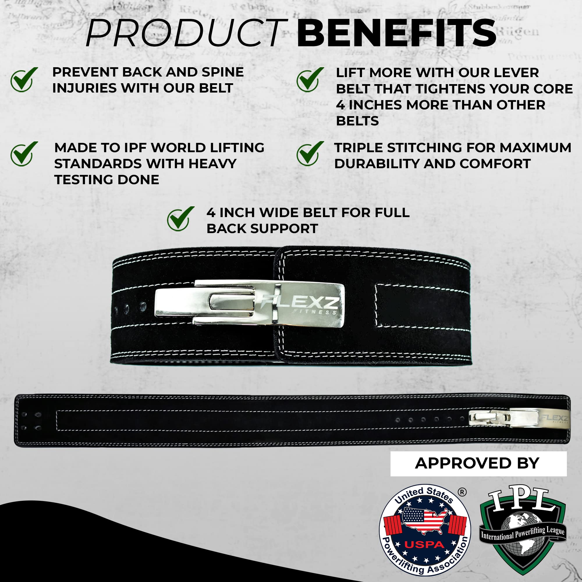 Mua Flexz Fitness Lever Weight Lifting Belt Leather - 10MM 13MM ...