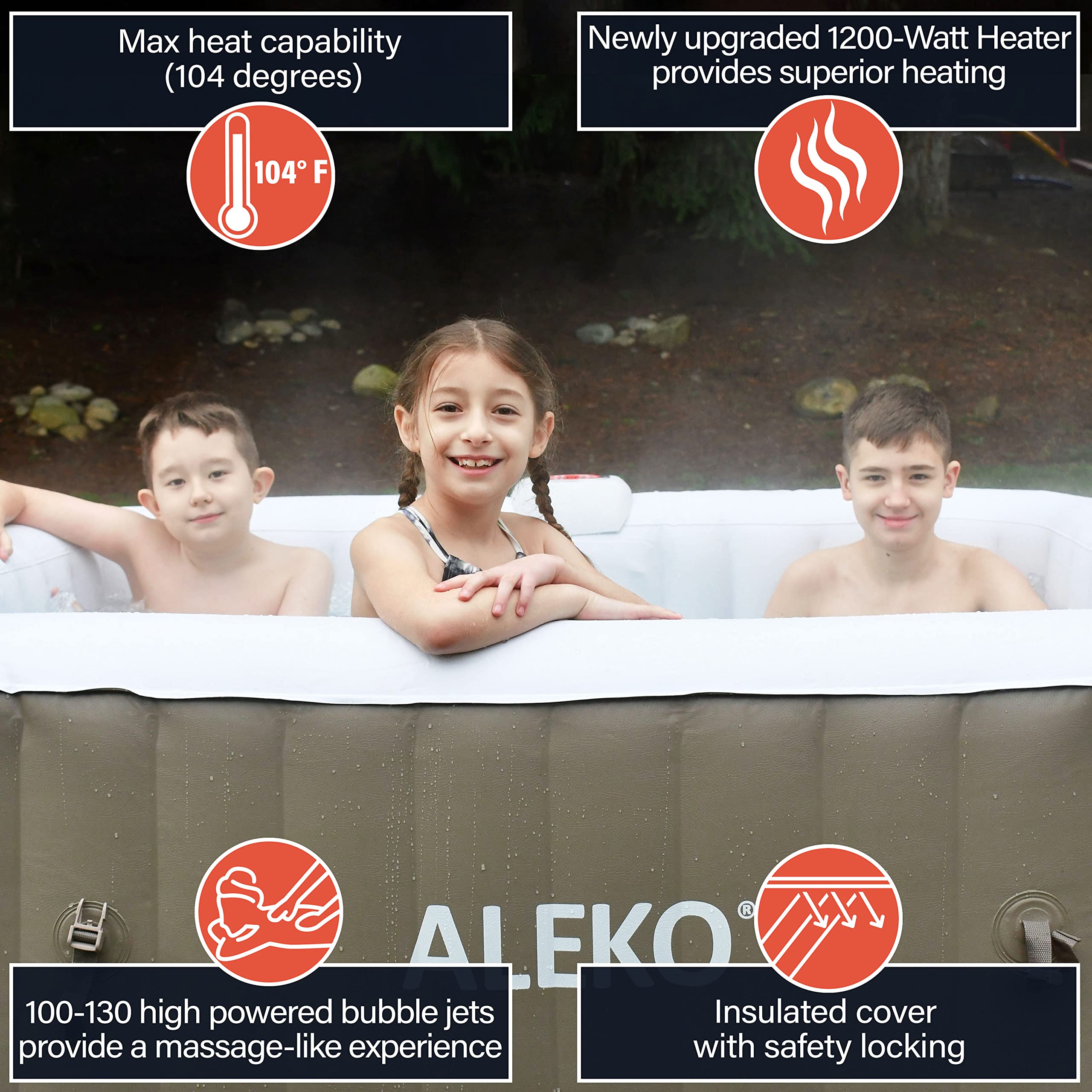 Mua ALEKO Inflatable Hot Tub Spa | Personal High Powered Jetted Bubble ...