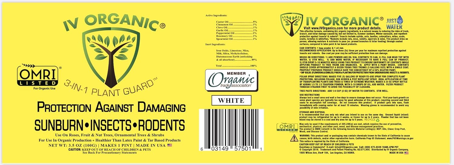 IV Organic 3-in-1 Plant Guard, 1 Pint (White) – BigaMart