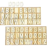 Amazon.com: 2 Inch 208 Pieces Wooden Letters Crafts Unfinished Wood ...