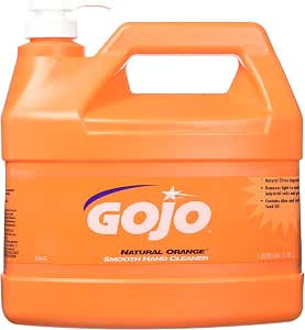 GOJO 0945-04 Natural Orange Smooth Hand Cleaner, 1 Gallon with Pump ...