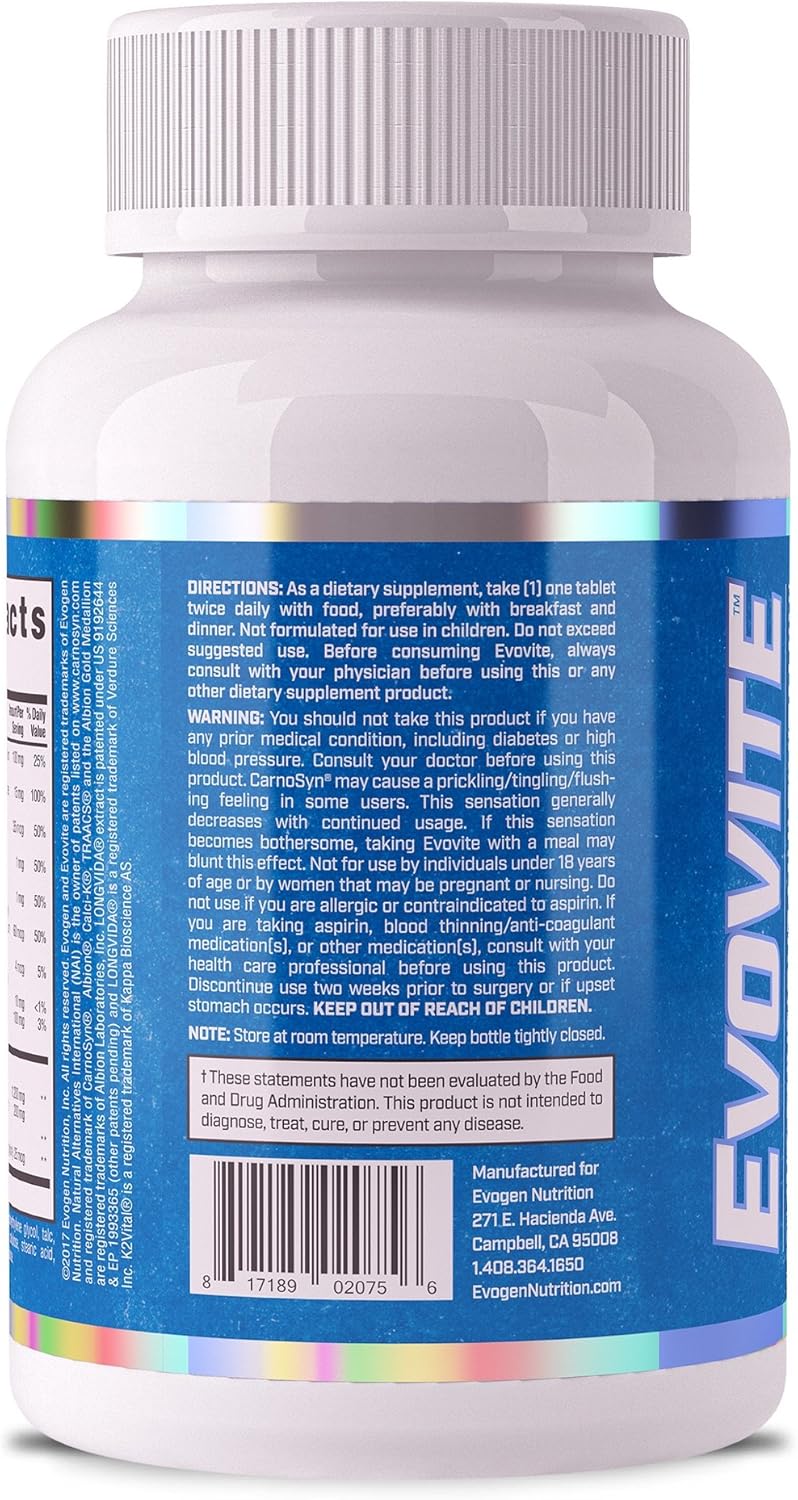 Evogen Evovite – 60 Tabs, 1 Units 0817189020756 – BigaMart