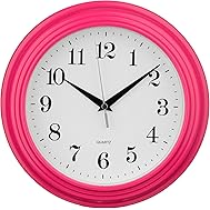 Premier Housewares Hot Pink Vintage Wall Clock