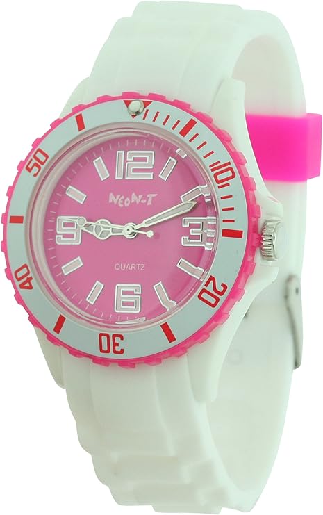 Neon T Women's Quartz Watch with Baby Pink Dial Analogue Display and ...