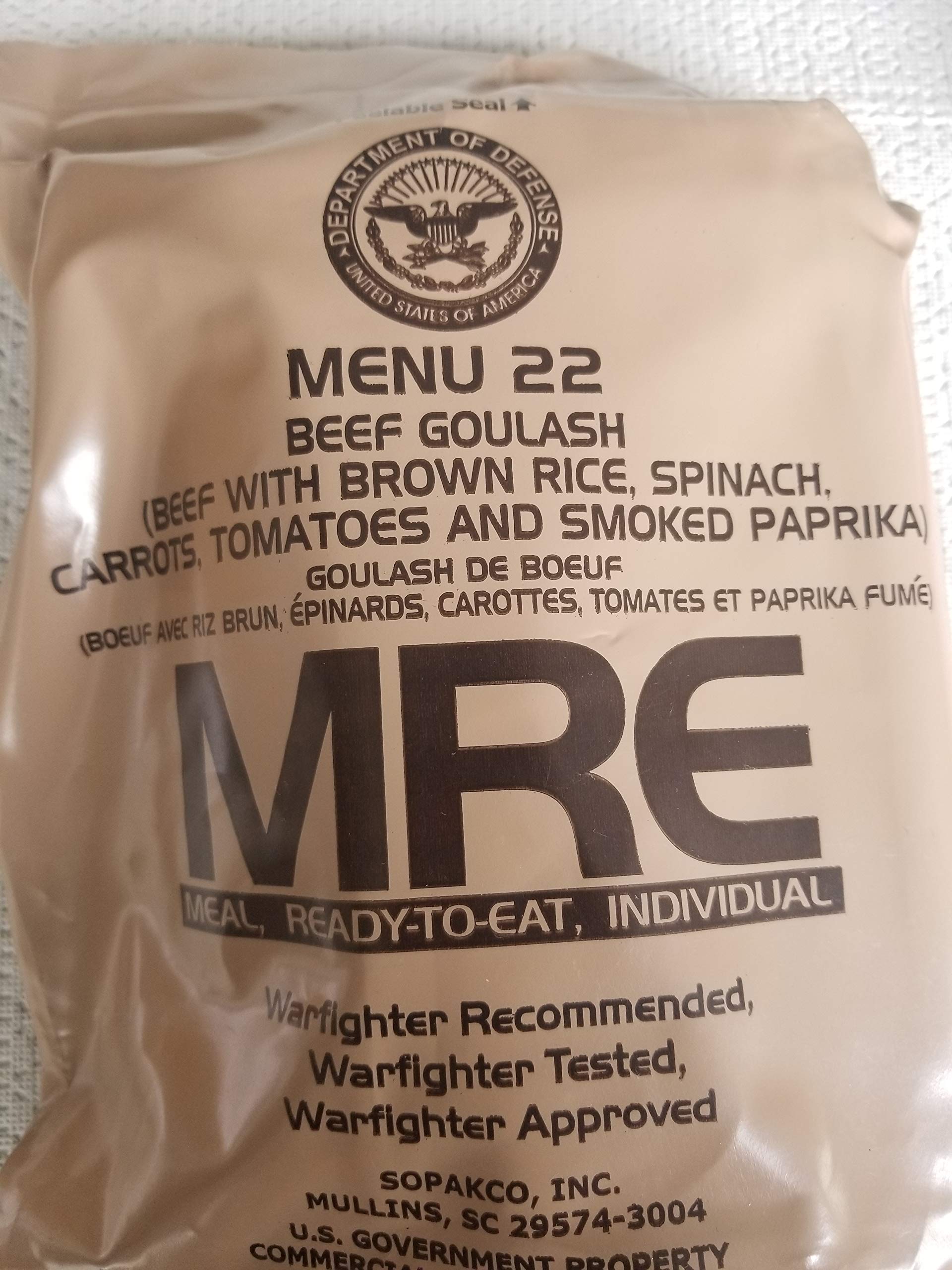 Mua 2022 Genuine Military MRE Meals Ready to Eat with Inspection Date ...