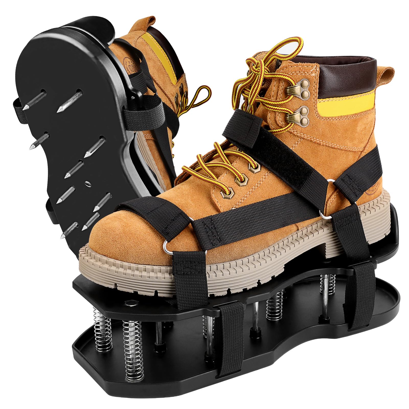 Lawn Aerator Shoes with Spring Base,Free-Installation Lawn Aerator Tool ...